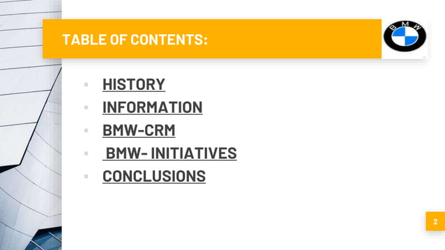 CRM- BMW CASE STUDY | PPTX