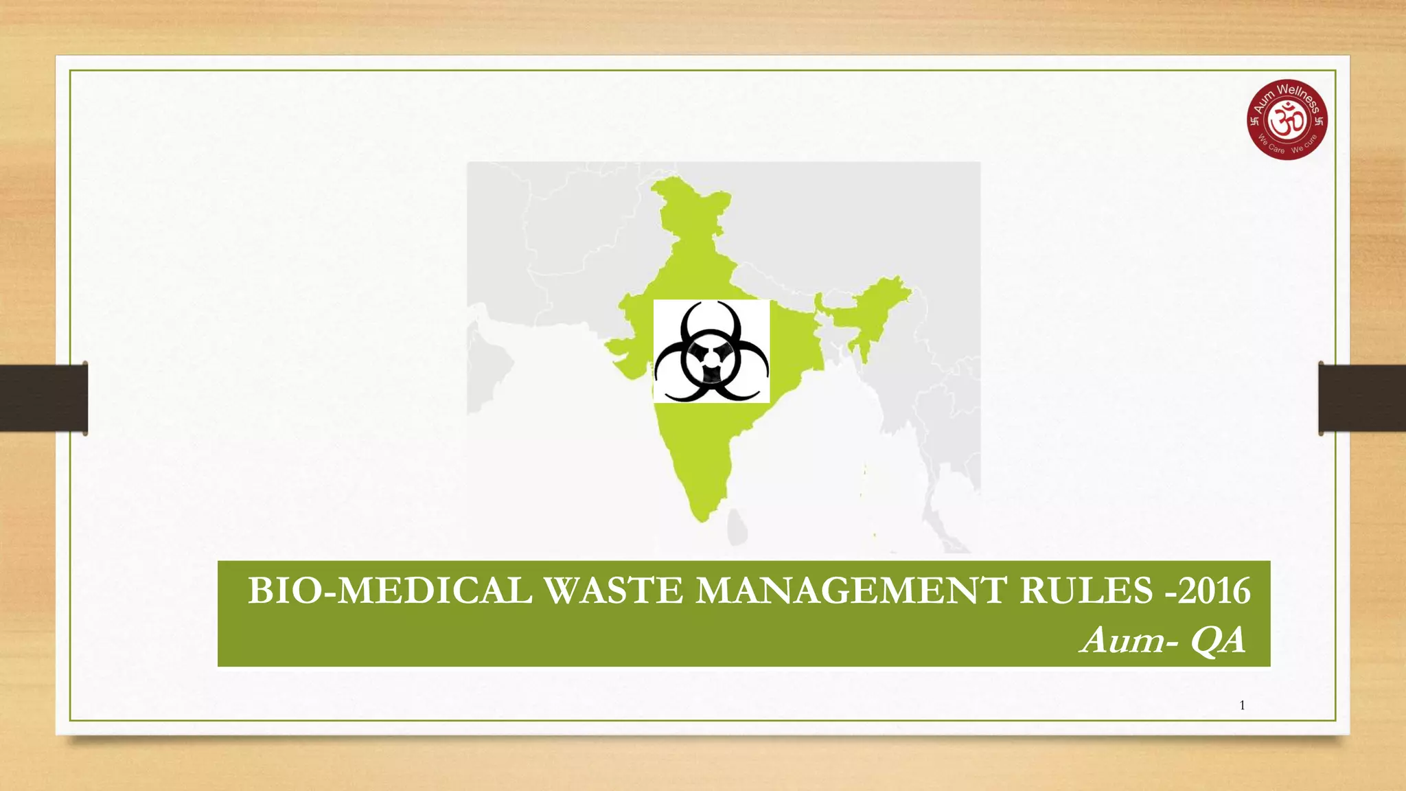 Bio Medical Waste rules 2016 PPT | PDF