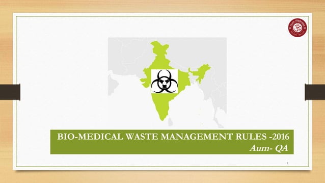 Bio Medical Waste rules 2016 PPT | PDF | Healthcare Industry | Industries