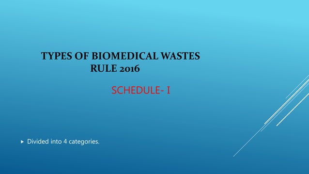 BIOMEDICAL WASTE MANAGEMENT RULES 2016 | PPTX | Healthcare Industry ...