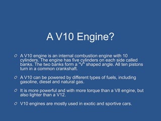 BMW V10 engine | PPTX