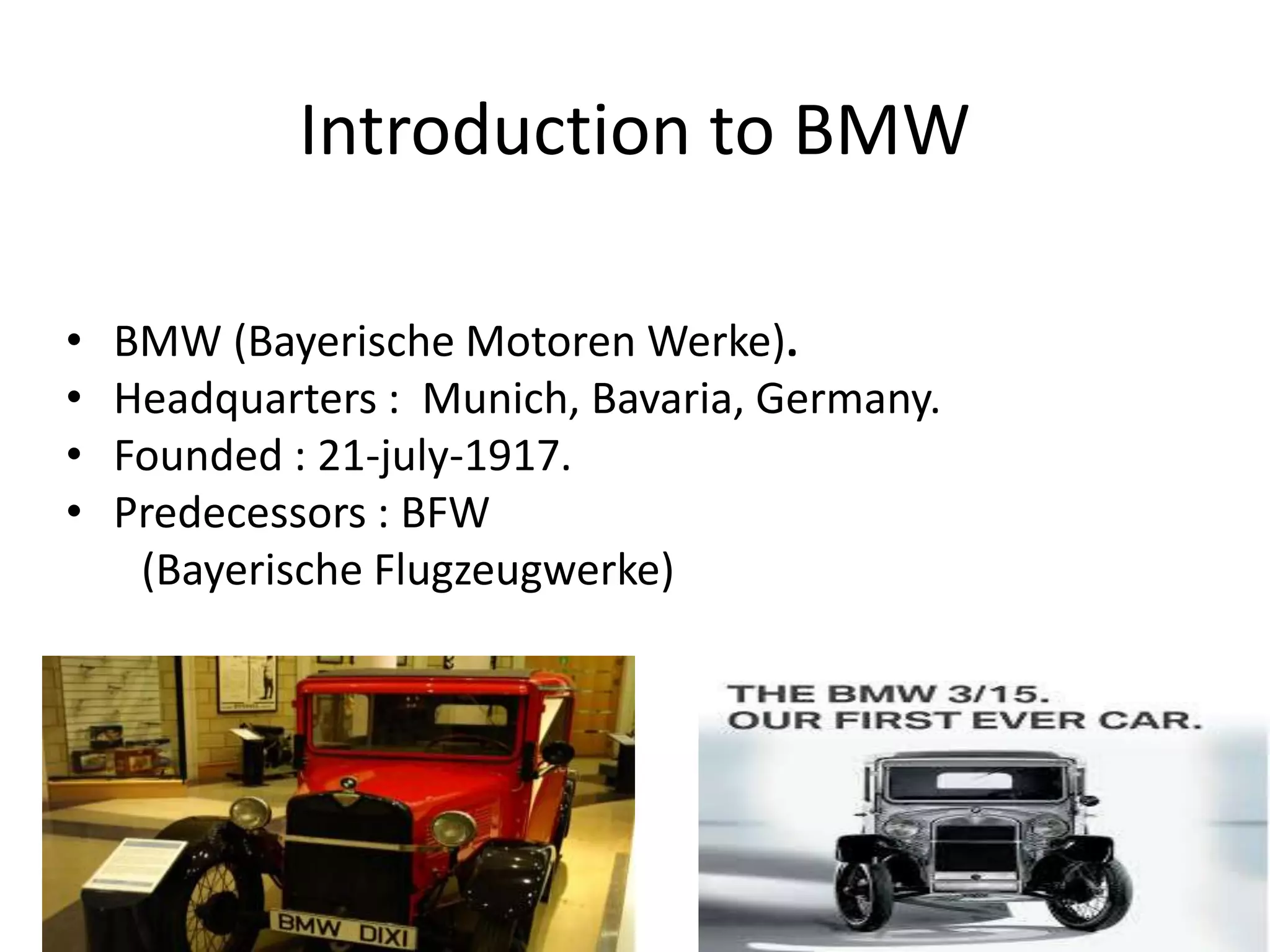 Bmw as product leaders | PPT