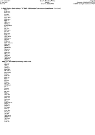 Bmw coding guide+videos list | PDF