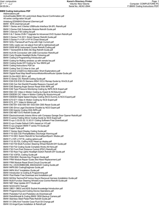 Bmw coding+retrofit guid pdf files list | PDF