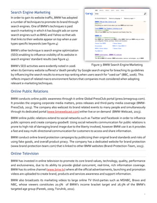 Analysis of BMW e-marketing strategies | PDF