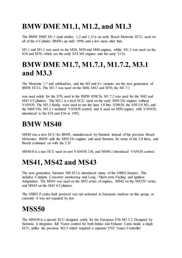 Bmw fault code list | DOCX
