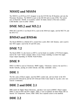 Bmw fault code list | DOCX