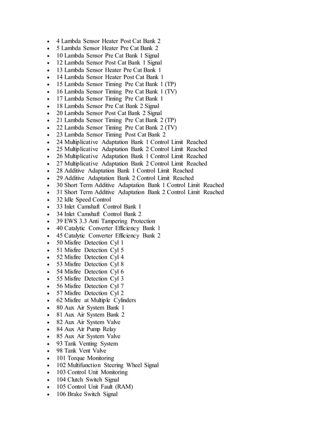 Bmw Fault Code List PDF bmw-fault-code-list-pdf
