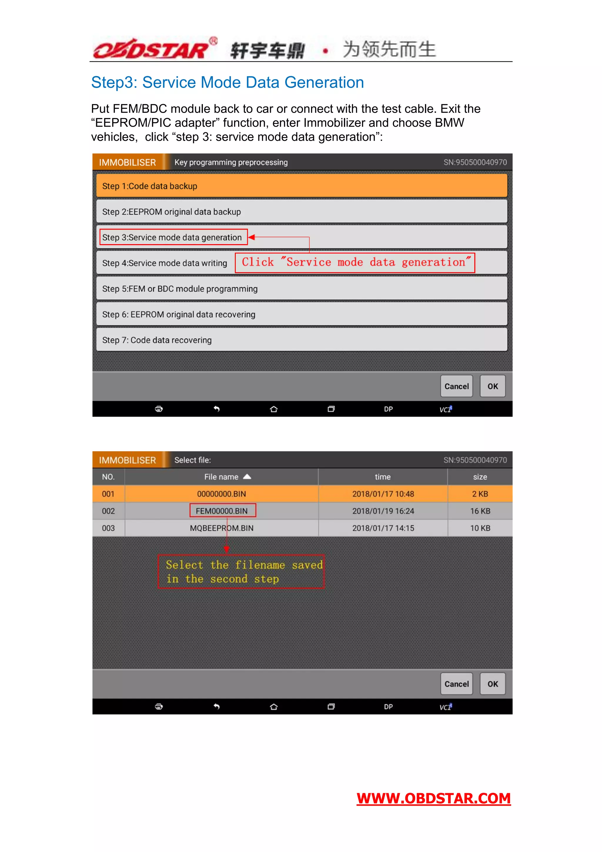 Bmw FEM BDC smart key programming with OBDSTAR X300 DP | PDF ...