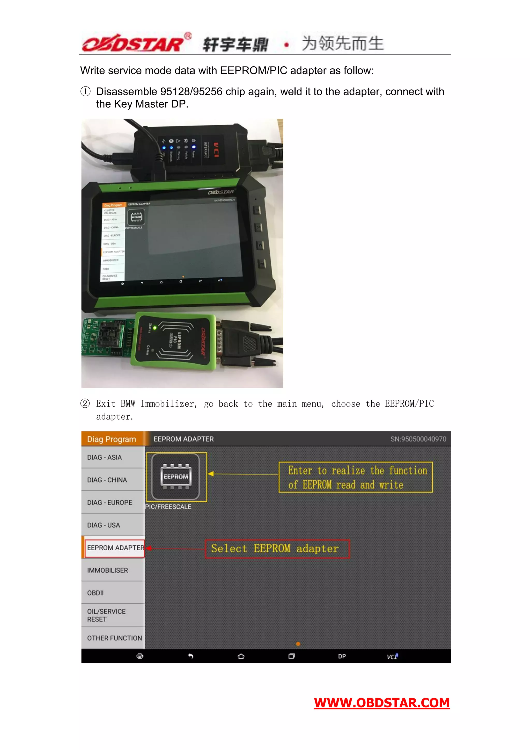 Bmw FEM BDC smart key programming with OBDSTAR X300 DP | PDF ...