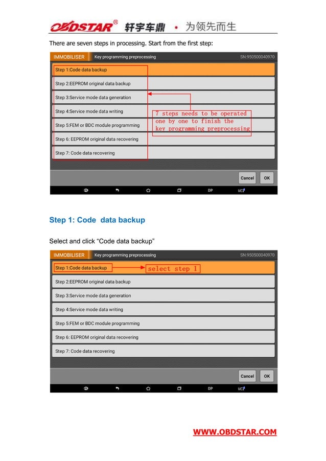 Bmw FEM BDC smart key programming with OBDSTAR X300 DP | PDF ...
