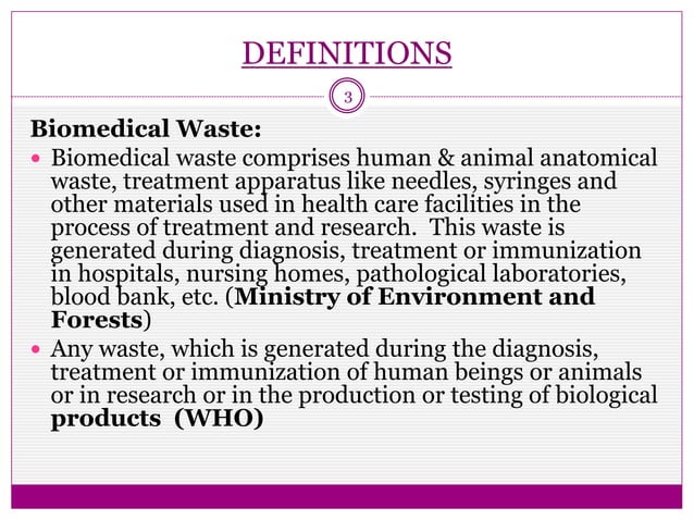 Biomedical waste management | PPT