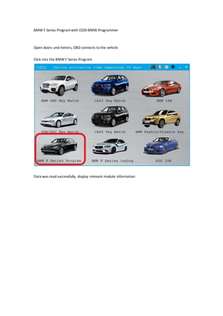 Bmw f series program with cgdi bmw programmer - obd2shop.co.uk