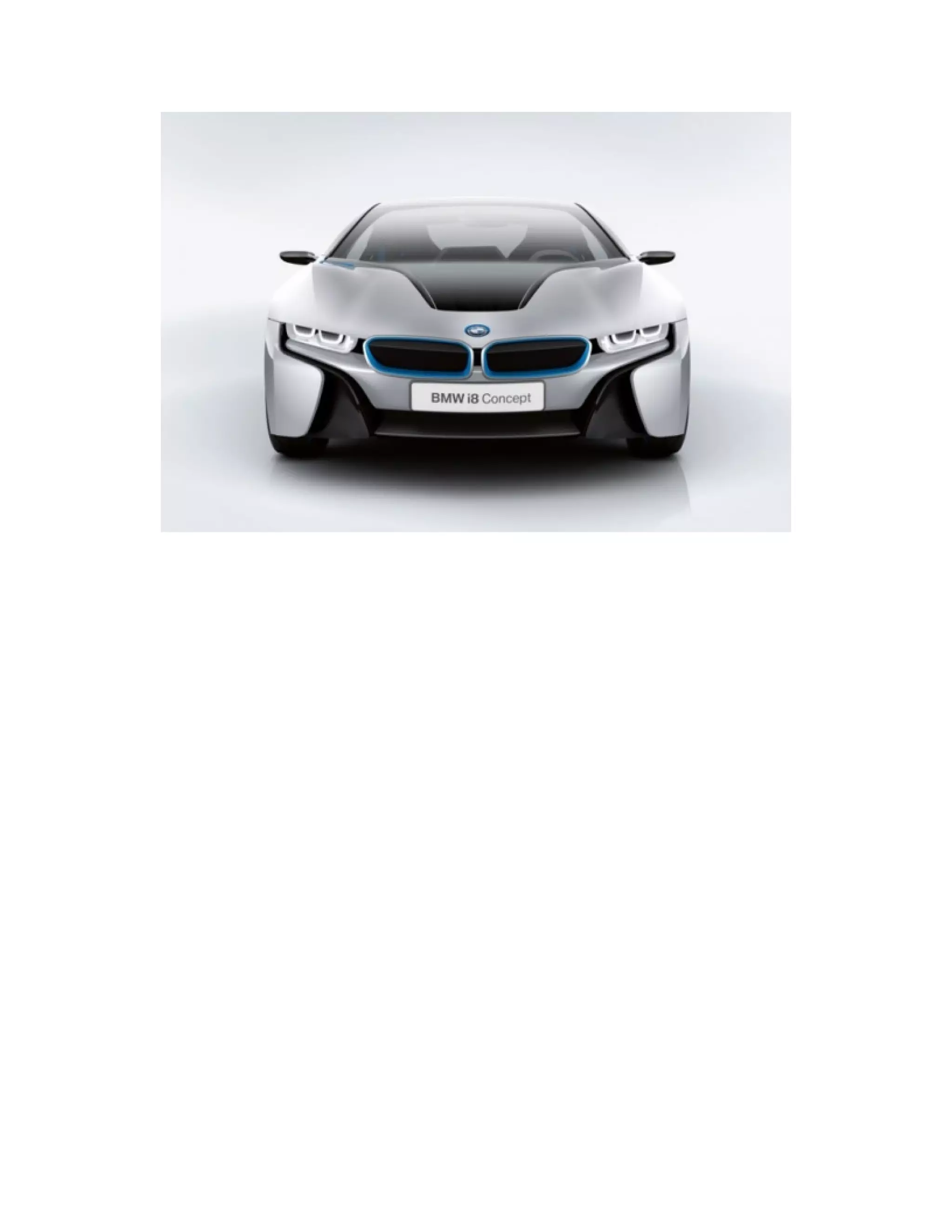 BMW i8 electric hybrid concept car | PDF