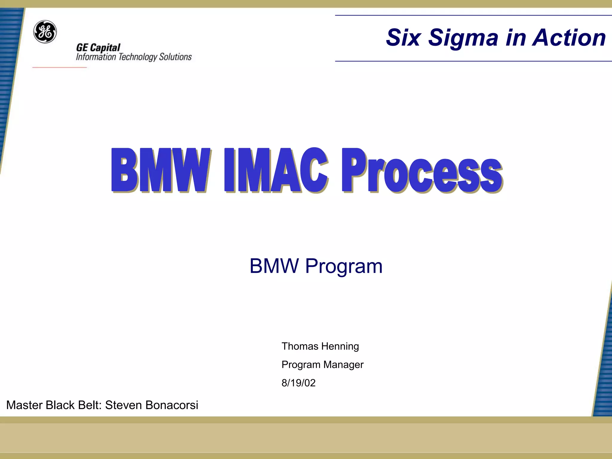 Bmw Imac Form Completeness Six Sigma Case Study | PDF