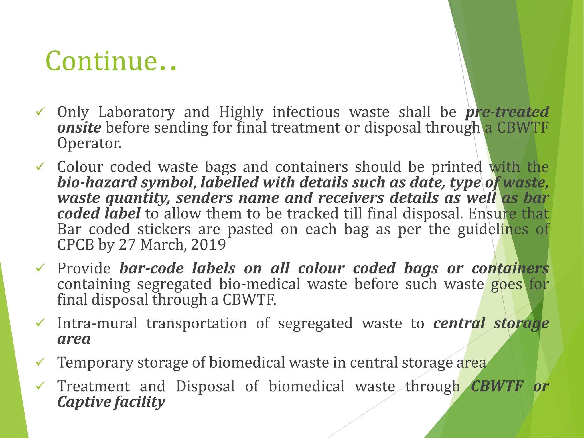 Latest Biomedical waste management guidelines | PPTX