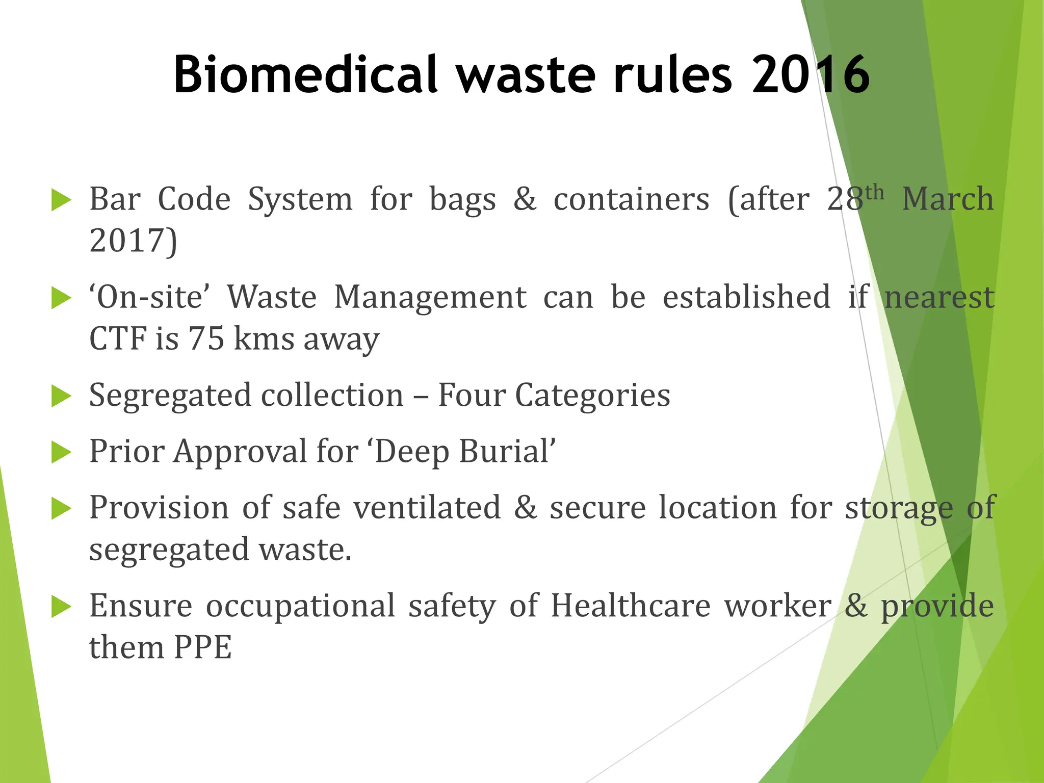 Latest Biomedical waste management guidelines | PPTX