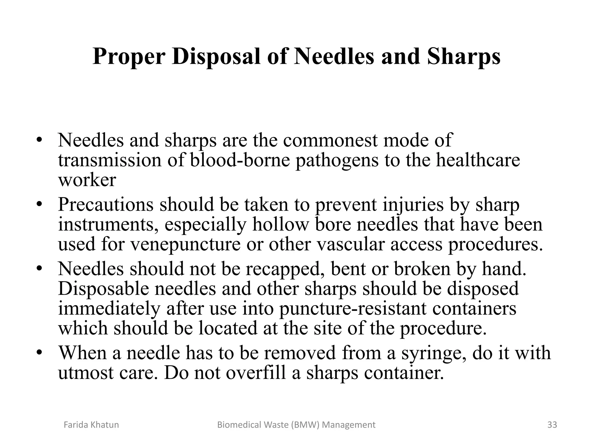 Bio-Medical Waste Management PPT | PPTX