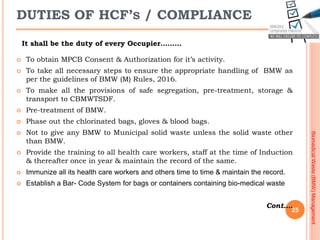 Bio Medical Waste Management Presentation 2016 | PPSX