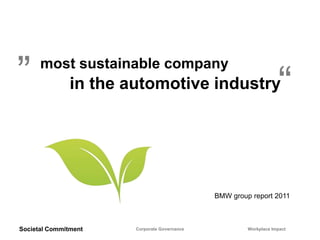 Presentation CSR of BMW group | PPTX