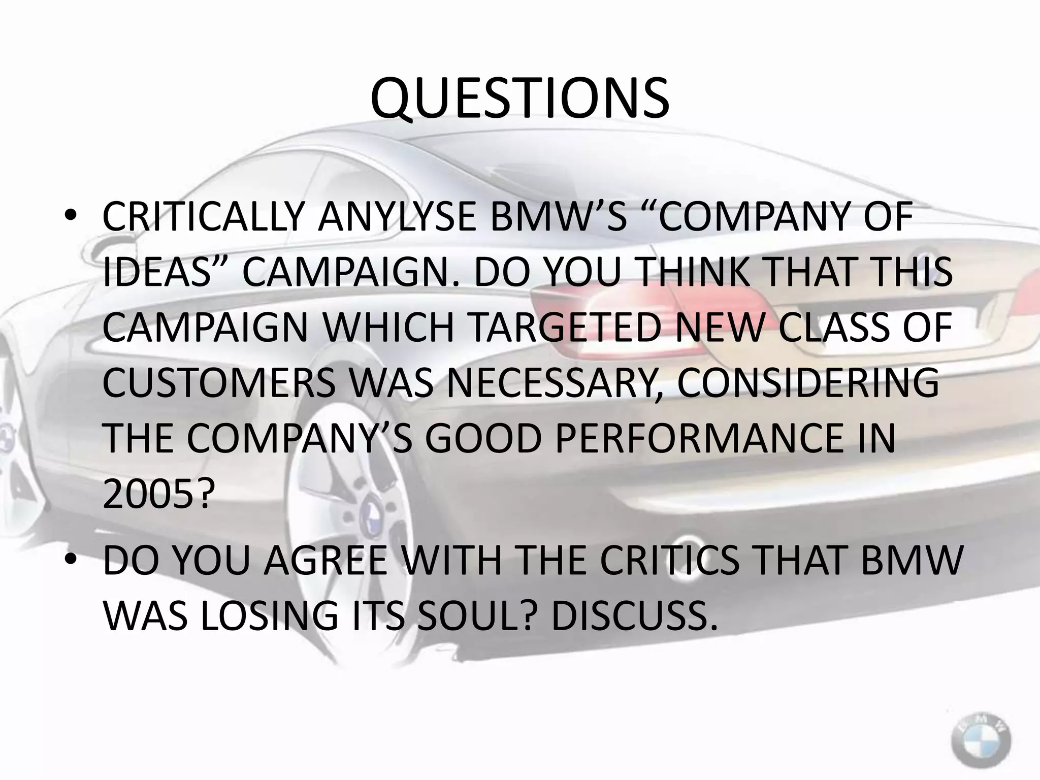 BMW SWOT | PPTX | Automotive Industry | Industries