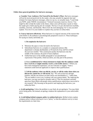 Bad news messages | PDF