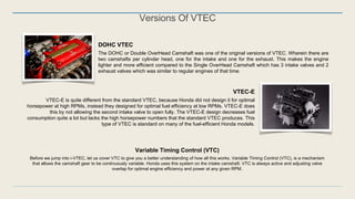 evolution of honda vtec engine | PPTX