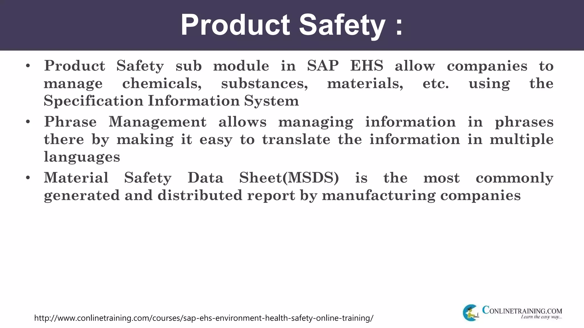 Bn1031 demo sap ehs | PDF