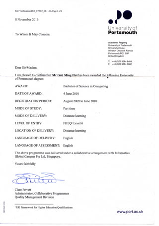 University Verification Letters | PDF