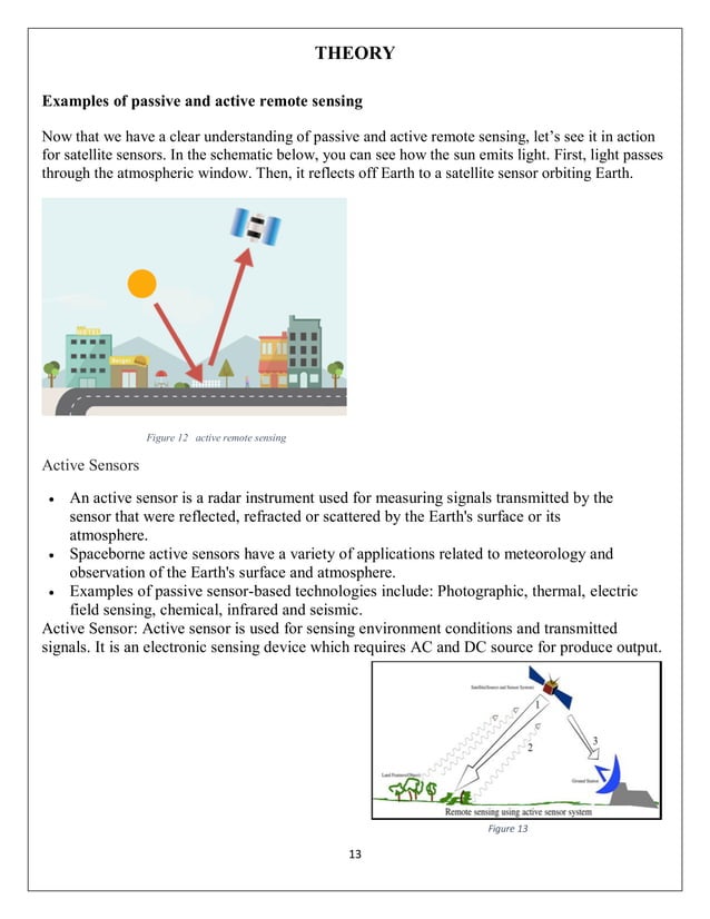 passive and active remote sensing systems, characteristics and ...