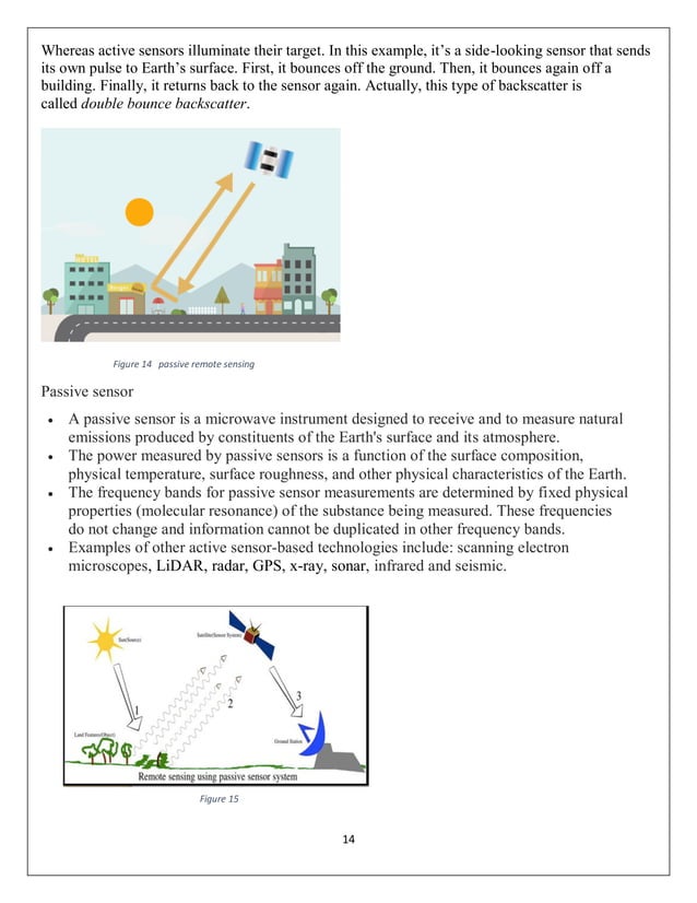 passive and active remote sensing systems, characteristics and ...