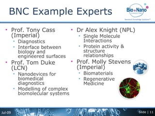 BNC General Overview Ppt | PPT | Biotech and Biomedical Industry ...