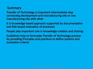 WHO guidelines ON Technology TRANSFER ip | PPTX