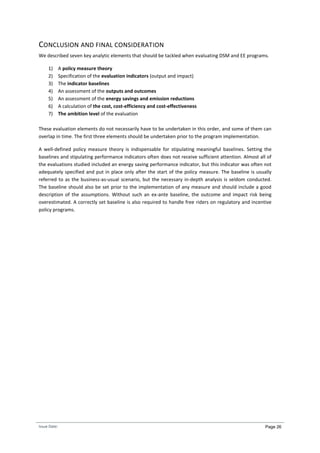 7 key analytic elements for the evaluation of DSM policies | PDF