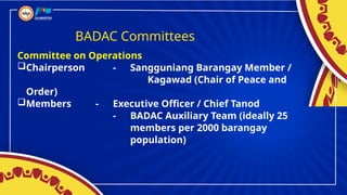 Barangay Peace and Order Council and Barangay Anti-Drug Abuse Council ...