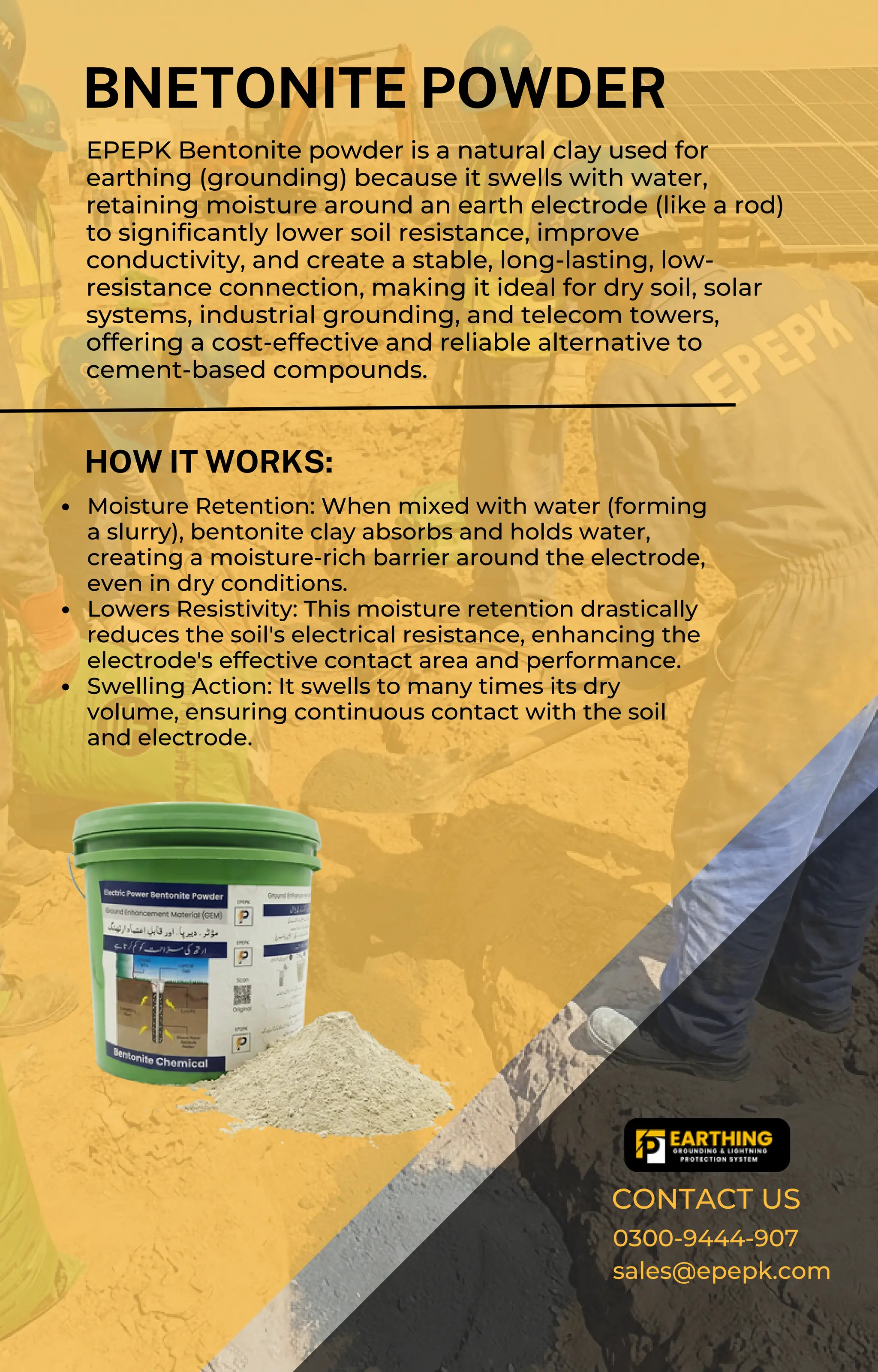 Bnetonite Earth Powder For Earthing | Earthing Chemical | PDF