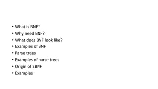 BNF & EBNF | PPTX