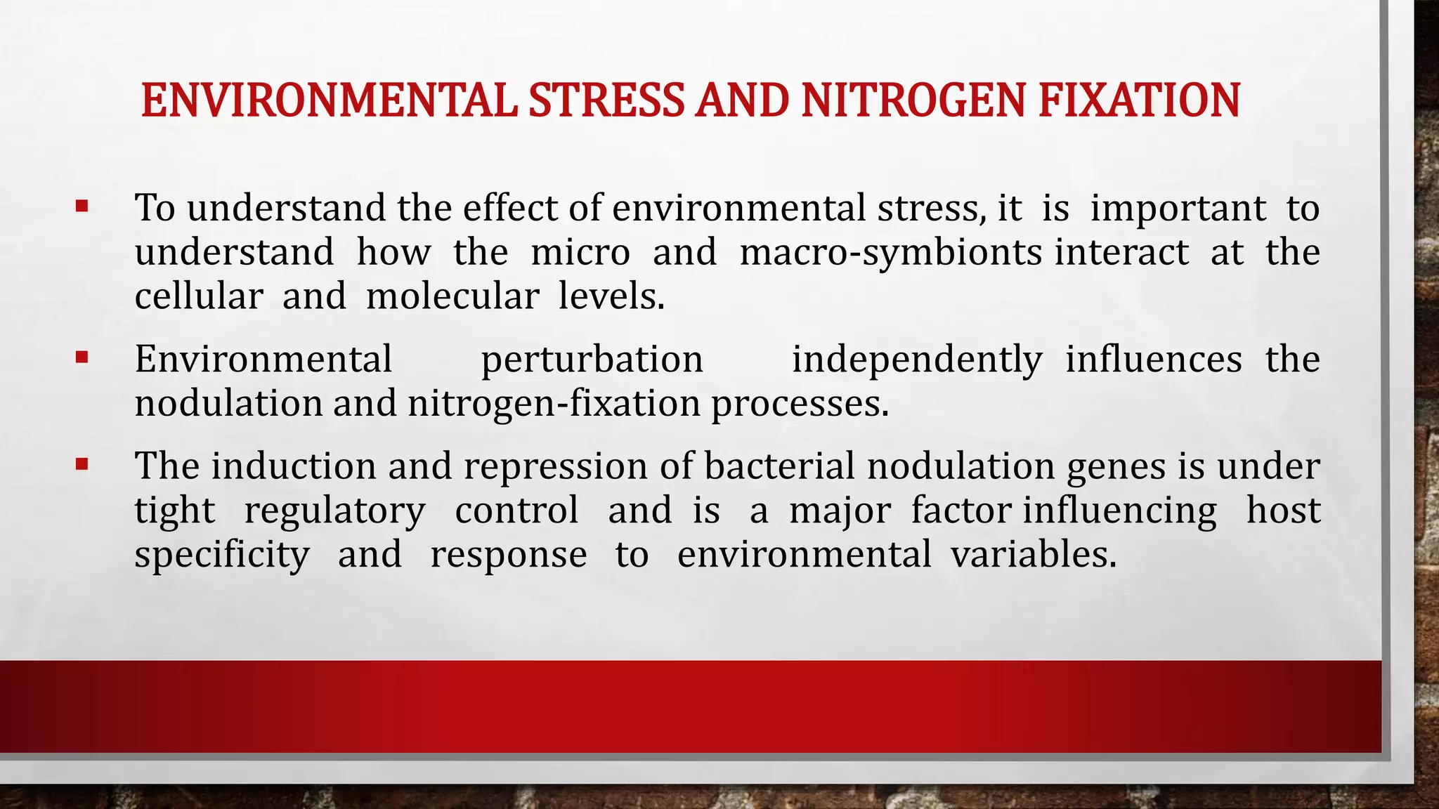 Factors affecting biological nitrogen fixation | PPTX