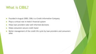 Banking & Financial Services - CIBIL | PPT