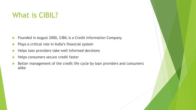 Banking & Financial Services - CIBIL | PPT