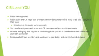 Banking & Financial Services - CIBIL | PPT