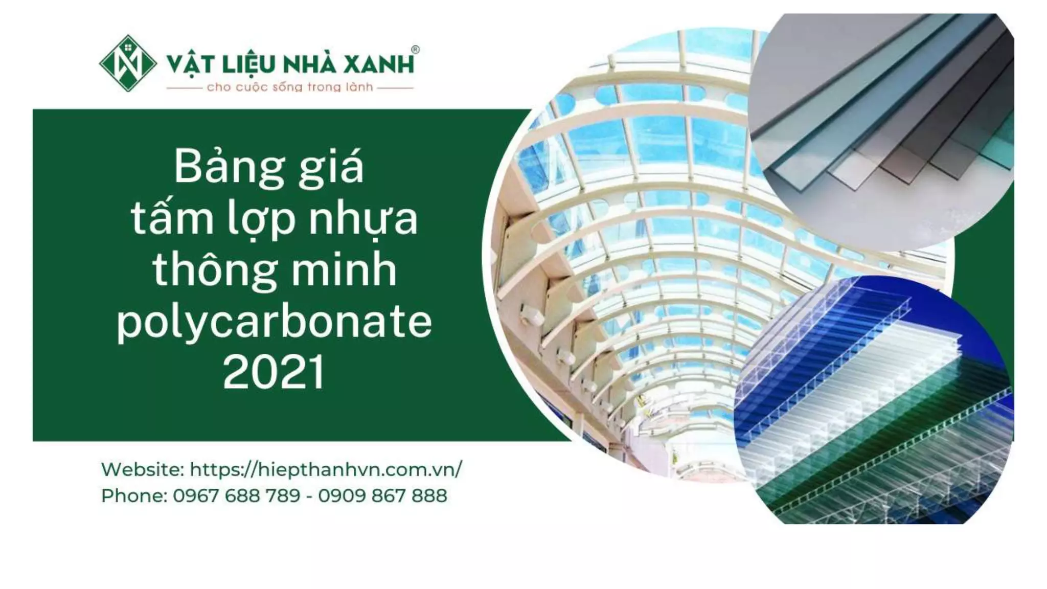 Bang gia tam lop nhua thong minh polycarbonate 2021 | PPTX