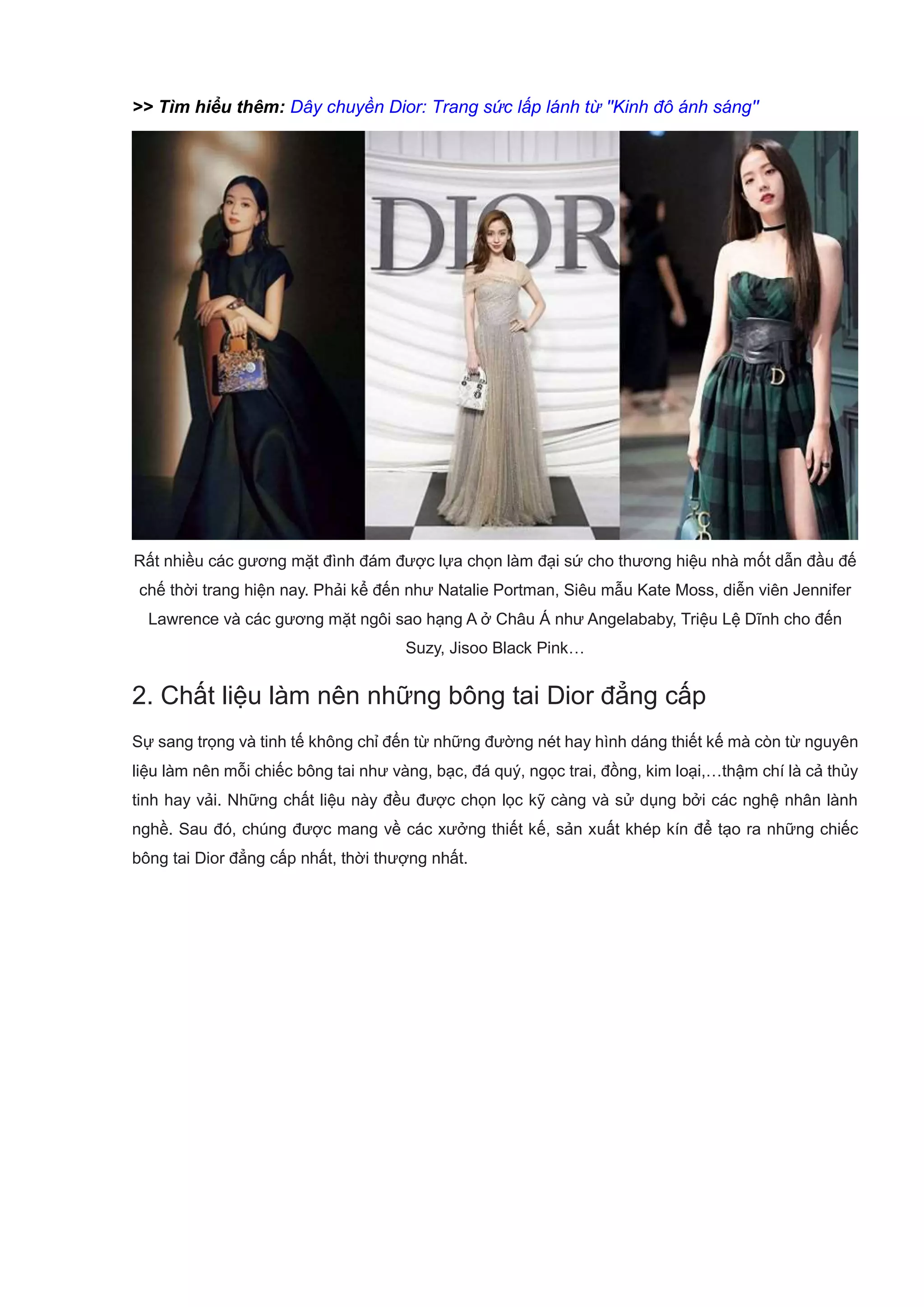 Bông tai Dior | PDF