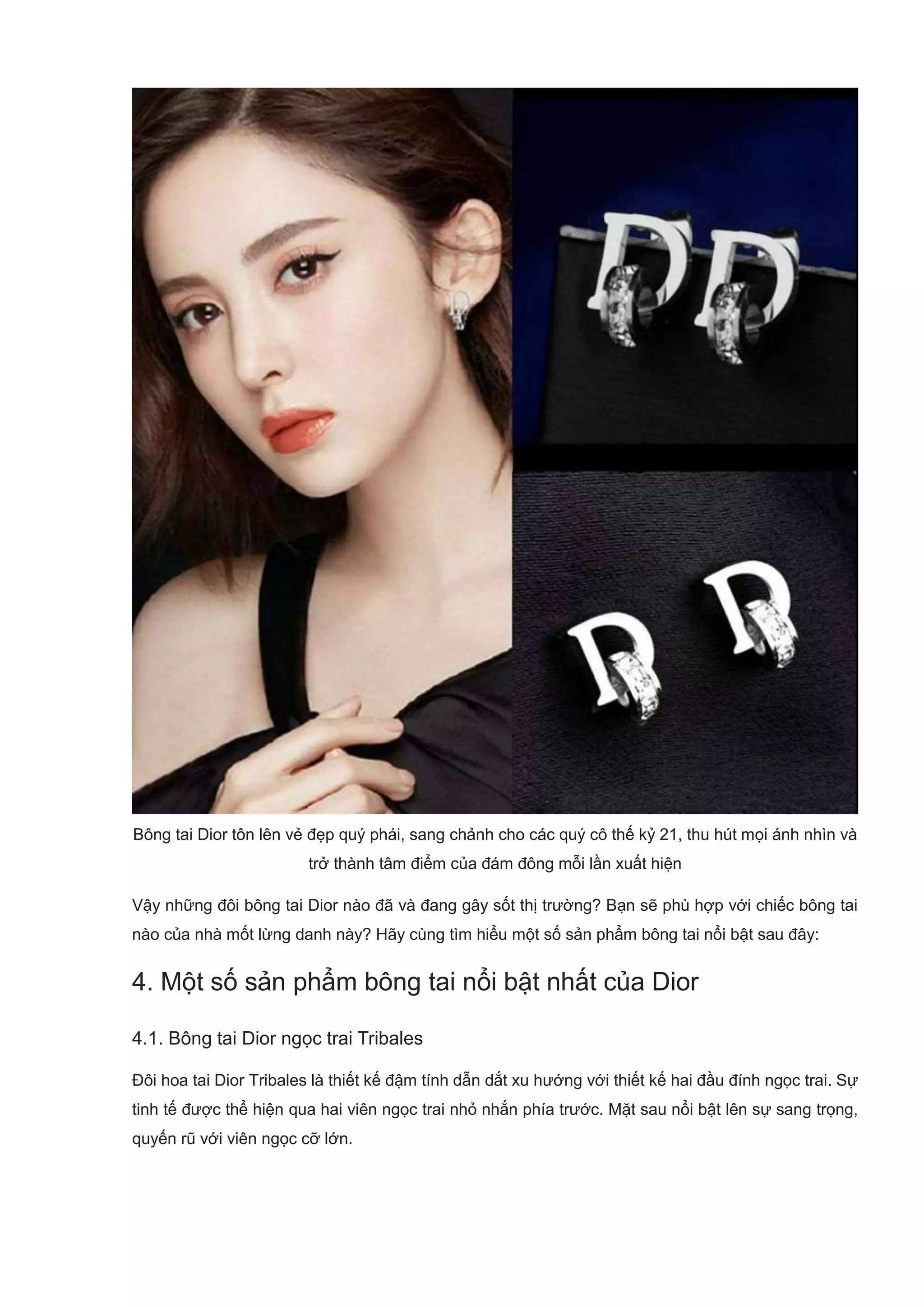 Bông tai Dior | PDF