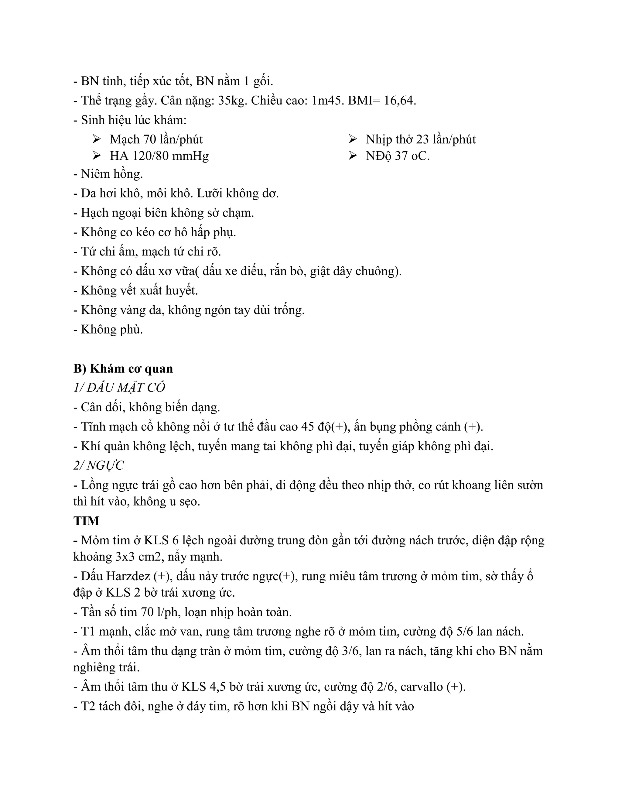 BỆNH ÁN NỘI KHOA | PDF