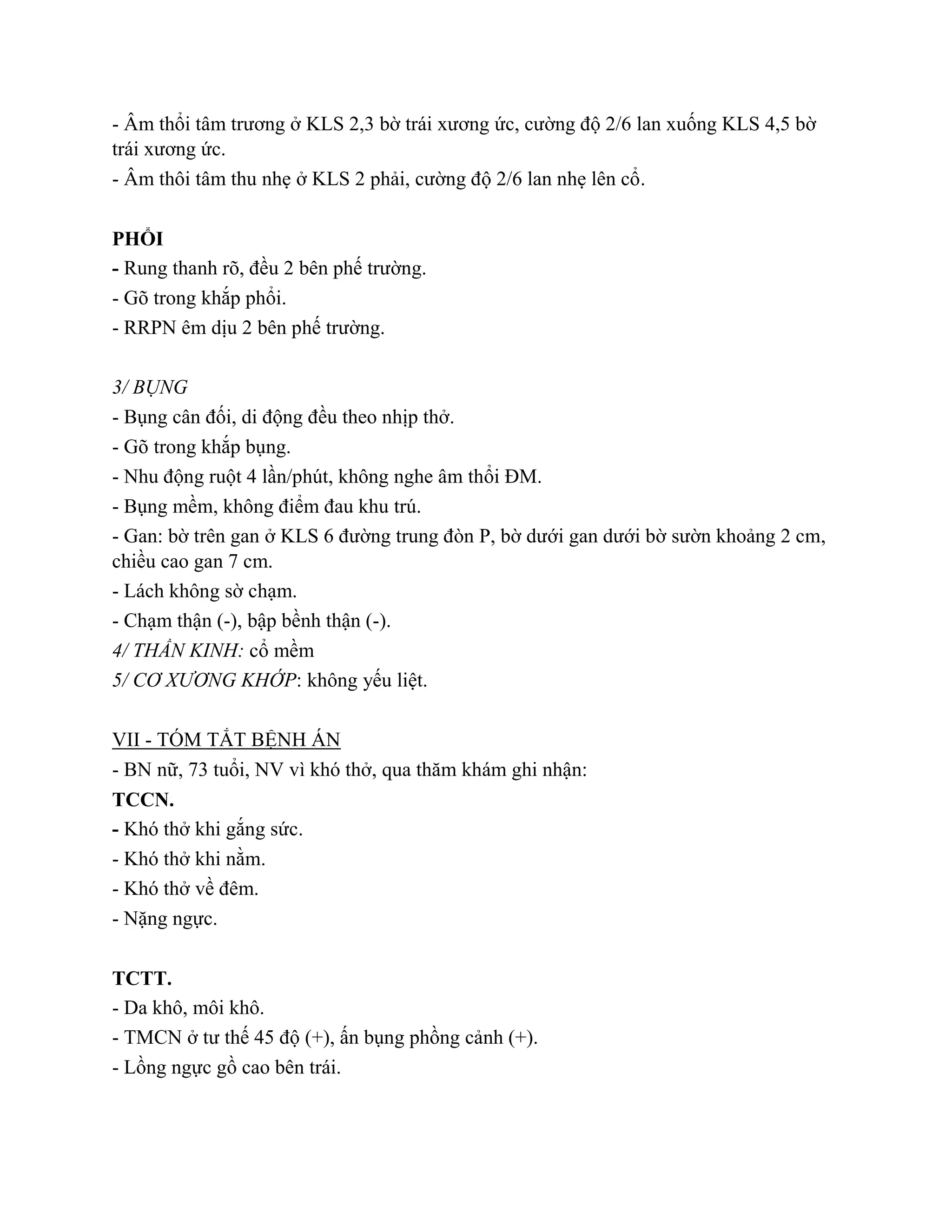 BỆNH ÁN NỘI KHOA | PDF