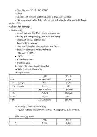 Bệnh án bệnh phổi tắc nghẽn mãn tính | PDF