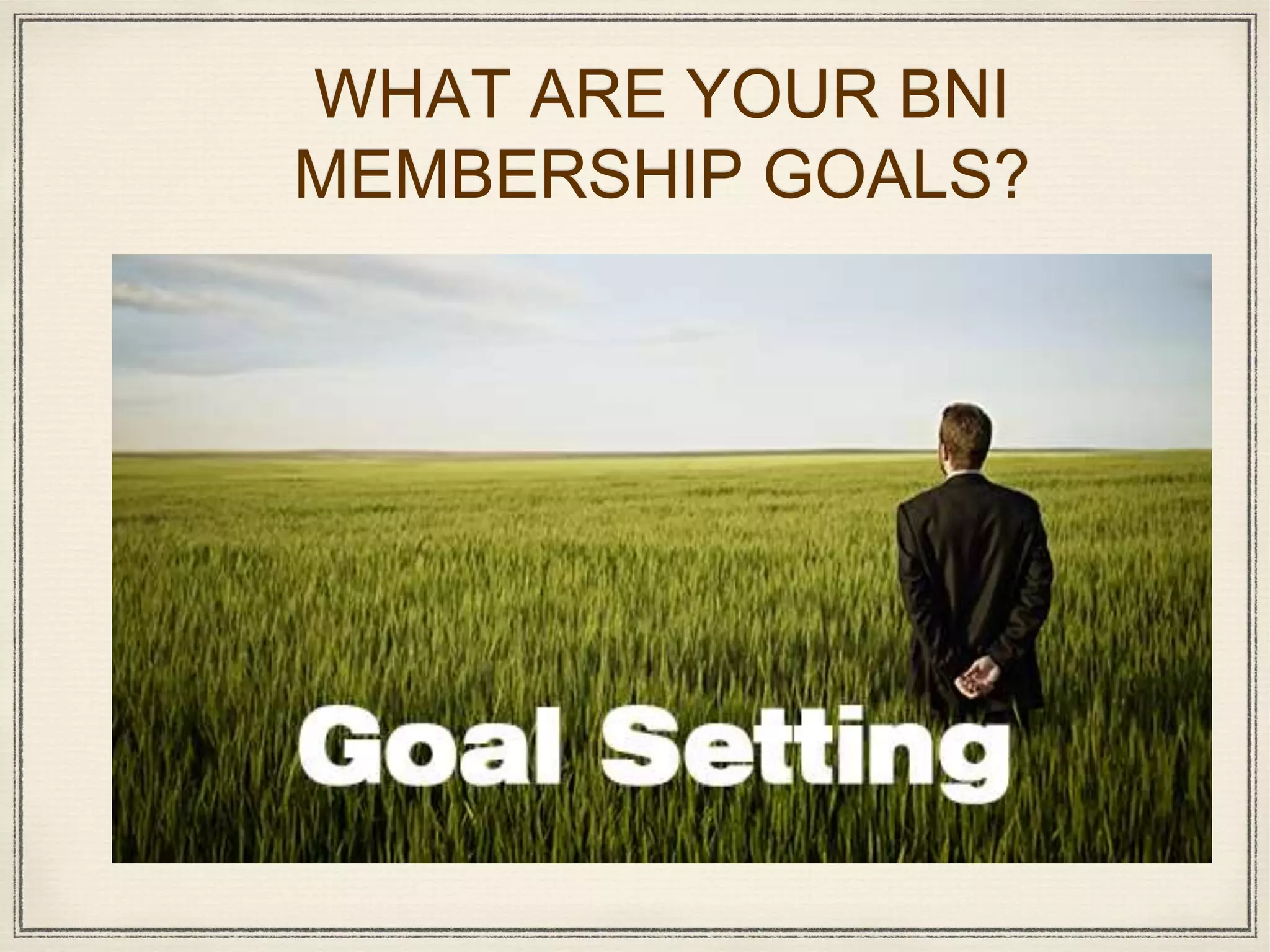 Bni goal setting | PPTX