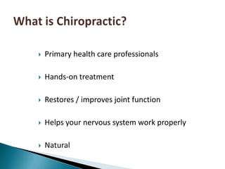 Chiropractic Basics | PPTX