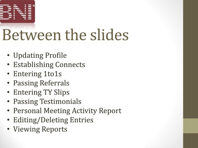 BNI Connect Presentation | PDF